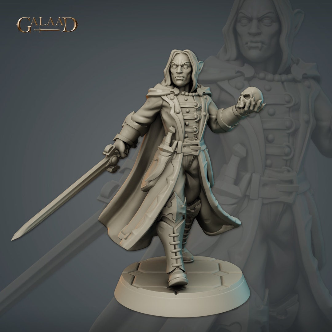 Male Vampires 2 Styles Designed by Galaad 3D Printed Miniature Tabletop ...