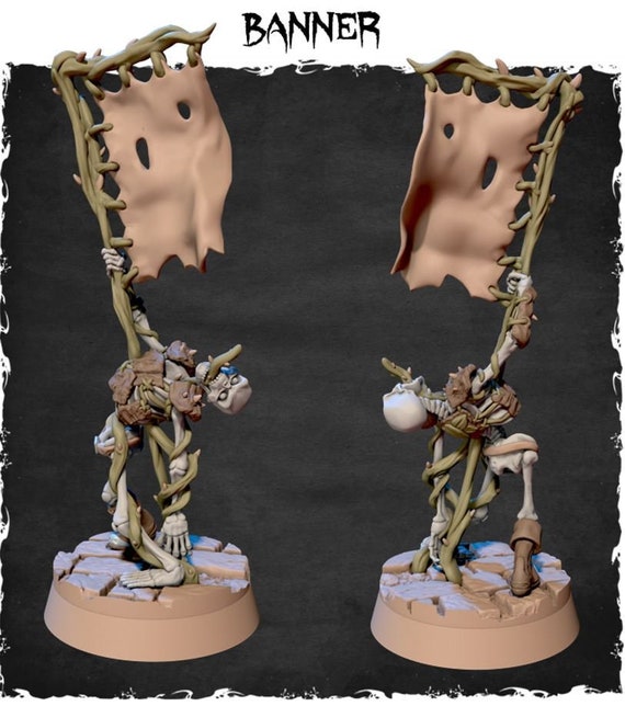 Undead Skeleton Army Banner Bearer Dead Nature Army - Etsy