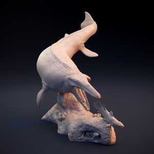 Mosasaur - Hunting Coelacanth - Designed by Dino and Dog - 3D Printed ...