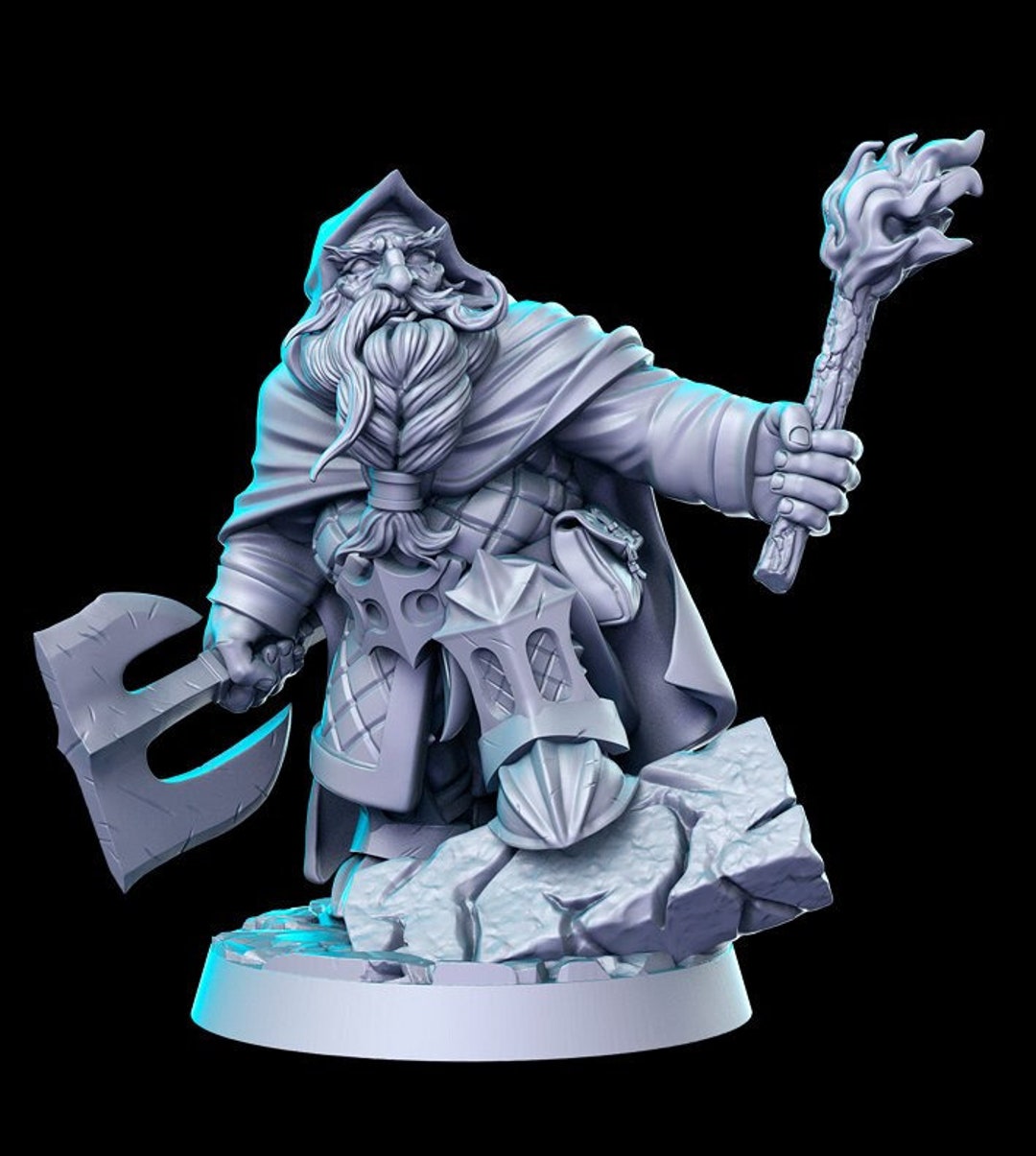 Dwarf With Torch Against the Shadows Vol 3 Designed by - Etsy