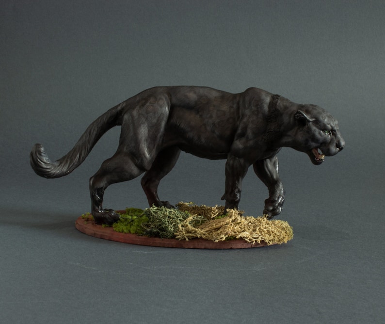 Panther Black 3D Printed Miniature Figurine | Etsy