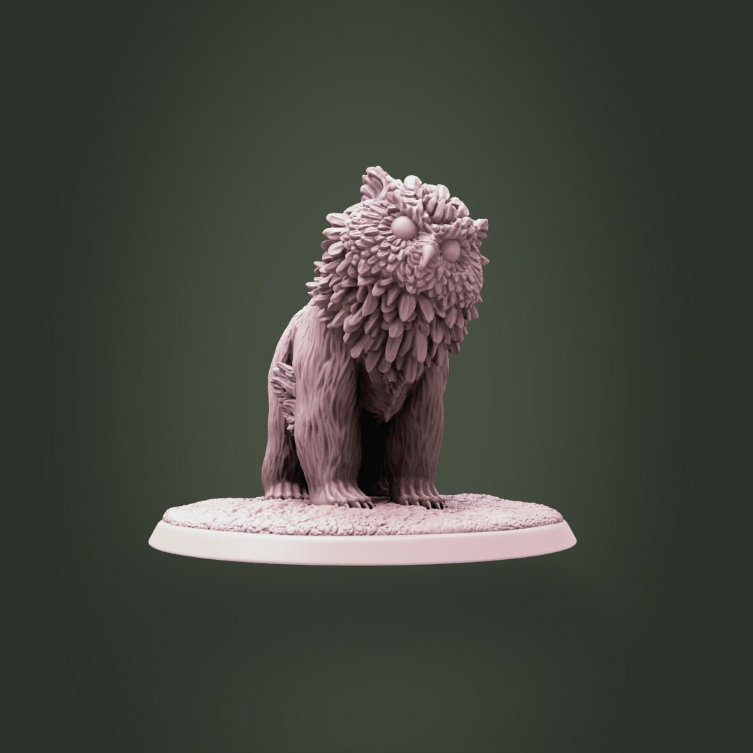 Baby Owlbear - 3D Printed Miniature - Designed by Clynche - - Gaming - Etsy