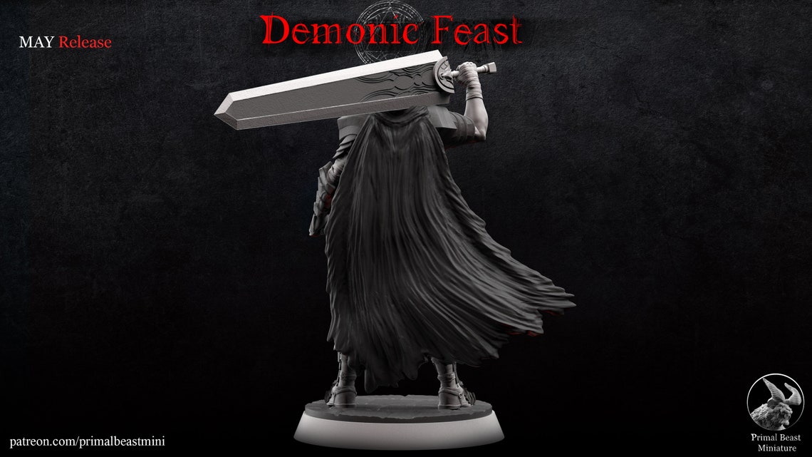Dark Swordsman - Demonic Feast by Primal Beast Mini - 3D Printed ...