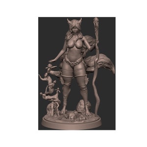 Volpi Wild Spirit Kitsune NSFW Option Forest Guardians Vol 1 3D Printed Miniature Designed by ...