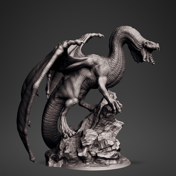 Ancient Dragon 3D Printed Miniature Designed by Clynche - Etsy