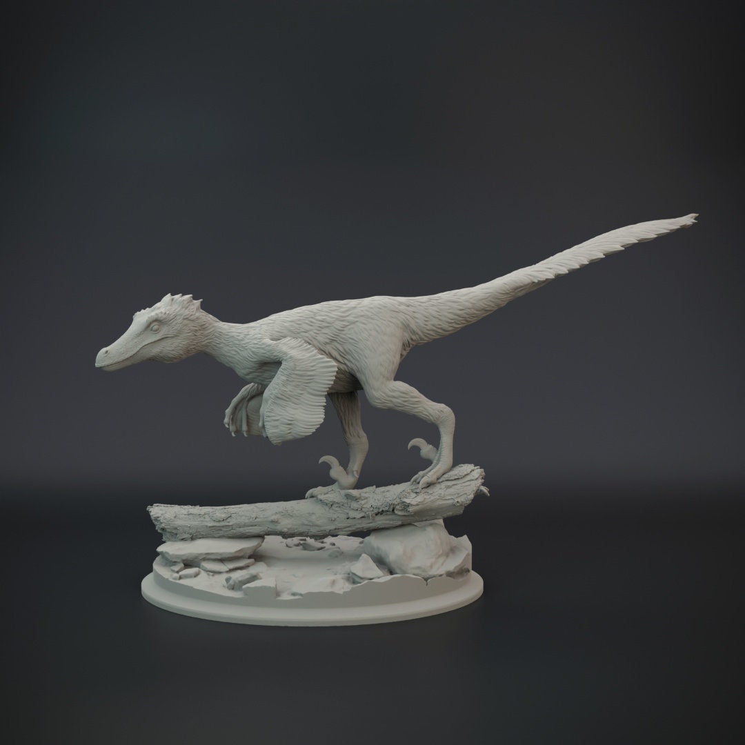 Velociraptor Mongoliensis - Feathered - on Tree - Designed by Dino and ...