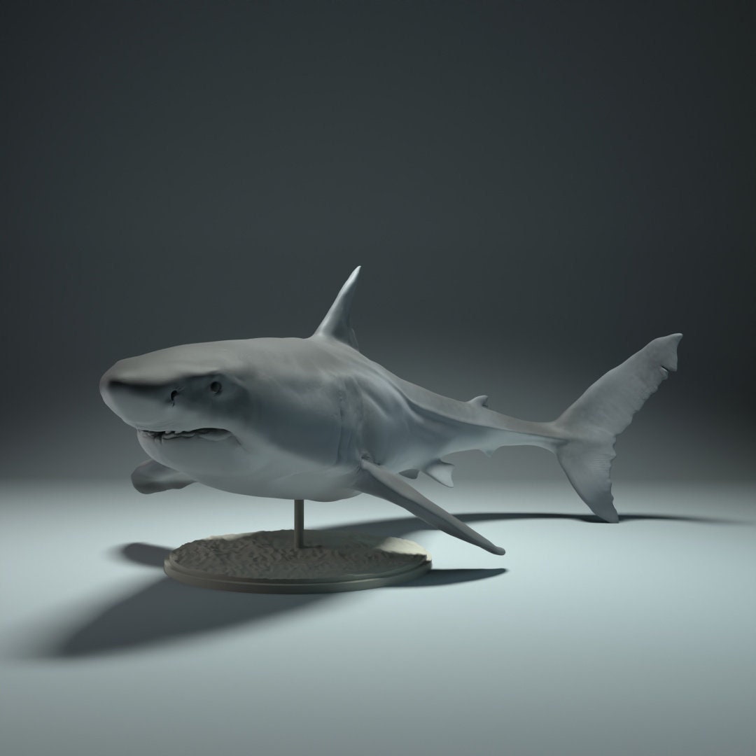Great White Shark Swimming 3D Printed Miniature - Etsy