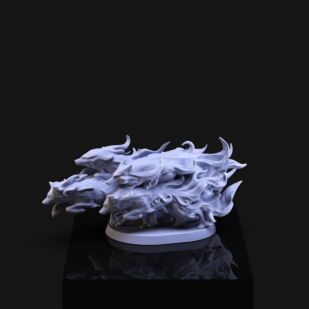 Foxes - Fire - Flaming - Fox - 3D Printed Miniature Designed by ...