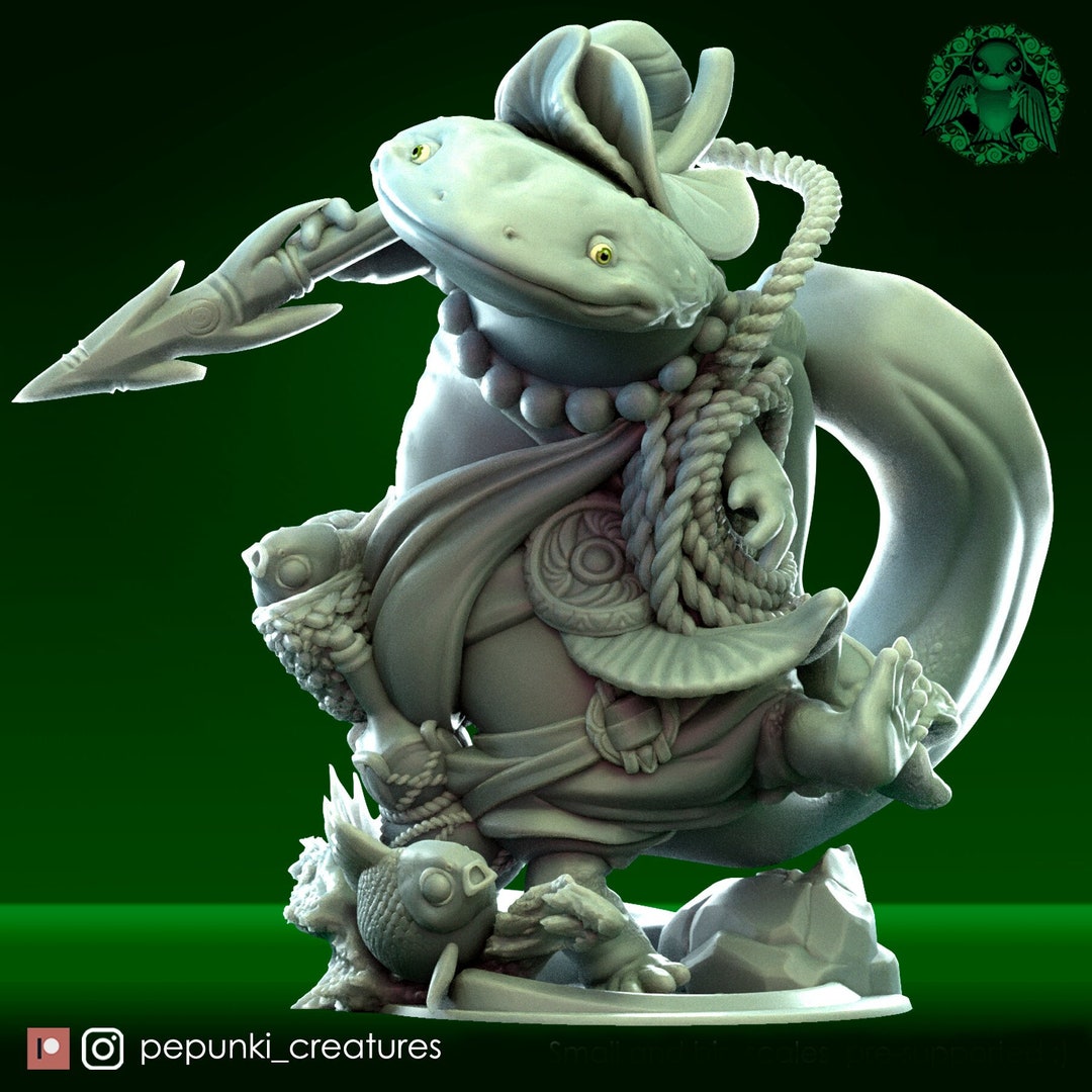 Hellbender the Fisherman - Giant Salamander - Pepunki Creatures - 3D ...