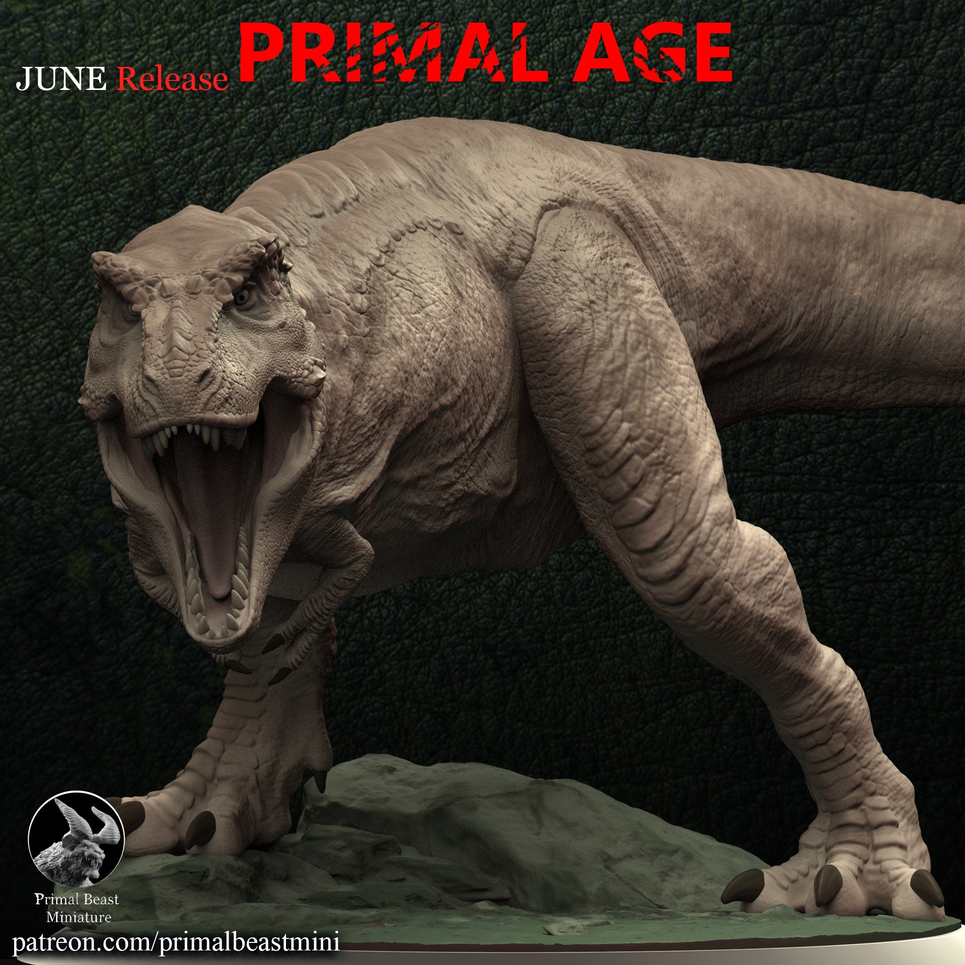T-rex Tyrannosaurus Primal Age by Primal Beast Mini 3D - Etsy