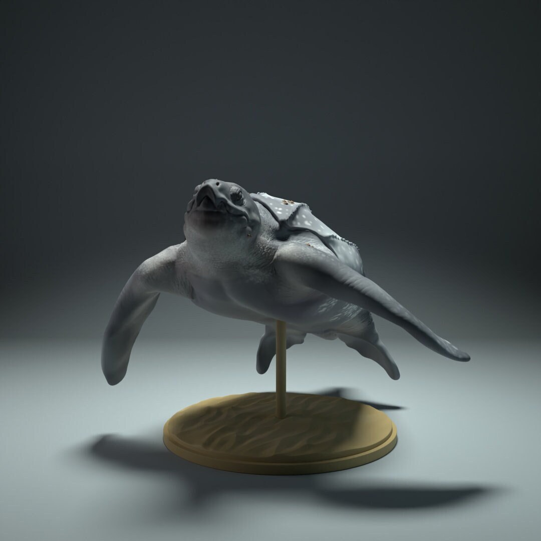 Leatherback Sea Turtle Swimming 3D Printed Miniature - Etsy