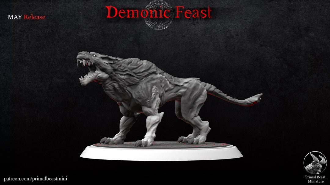 Hellhound 3 Styles to Choose From Demonic Feast by Primal Beast Mini 3D ...