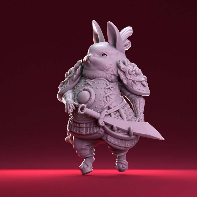Bunny Samurai Rabbit Pepunki Creatures 3D Printed - Etsy