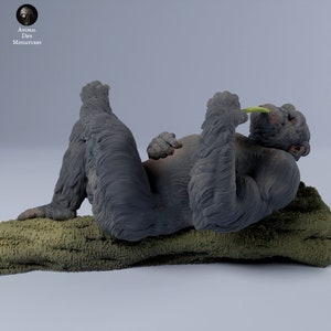 Chimpanzee 4 Styles 3D Printed Miniature Designed by Animal Den ...