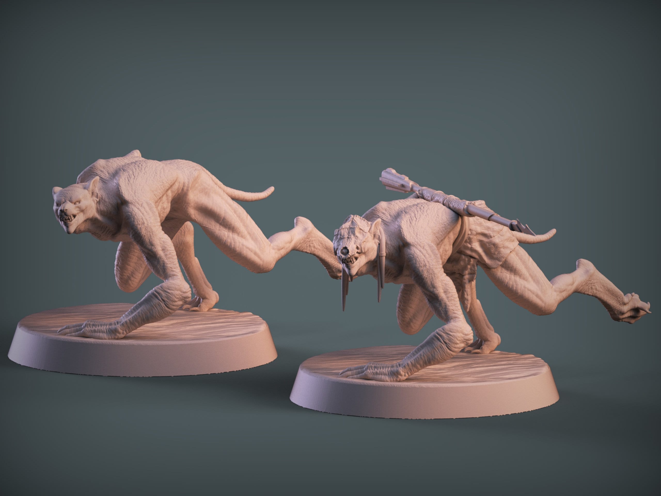 Werewolf Predator 2 Styles 3D Printed Miniature Designed - Etsy