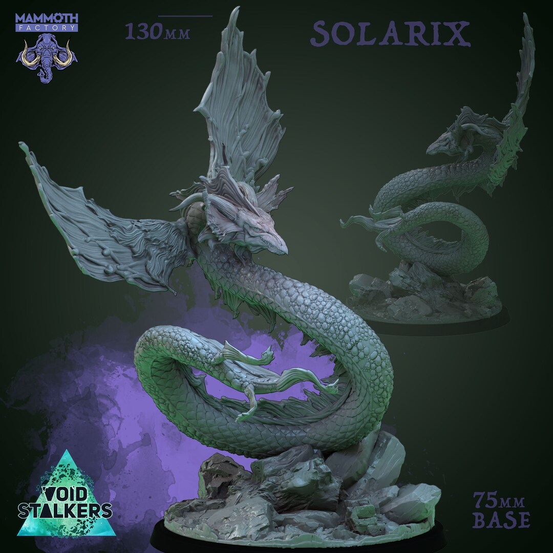 Solarix Winged Serpent Void Stalkers 3D Printed Miniature Designed by ...