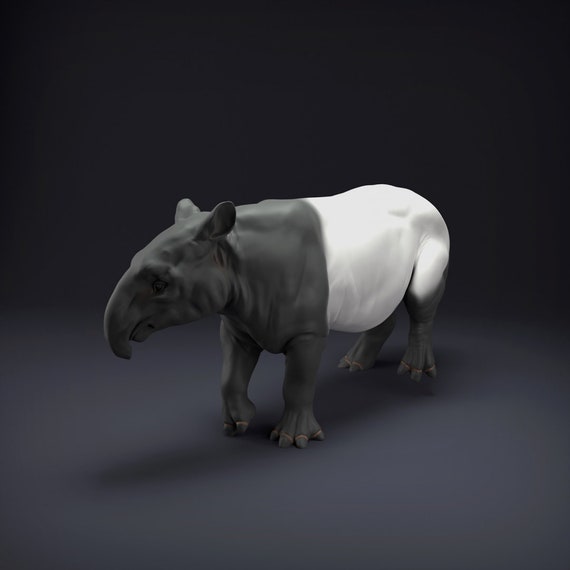 Malayan Tapir 3D Printed Miniature Figurine Sculpture - Etsy