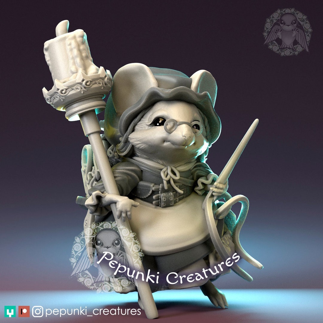 Mouse the Seamstress - Pepunki Creatures - 3D Printed Miniature ...