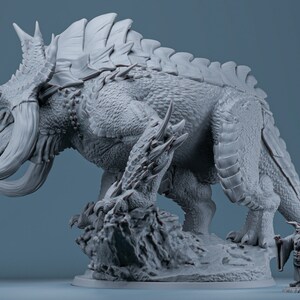 Dragon Ceratops Kaiju 3D Printed Miniature Dinoworld Kingdoms Vol 2 Gaming Tabletop TTRPG - Etsy