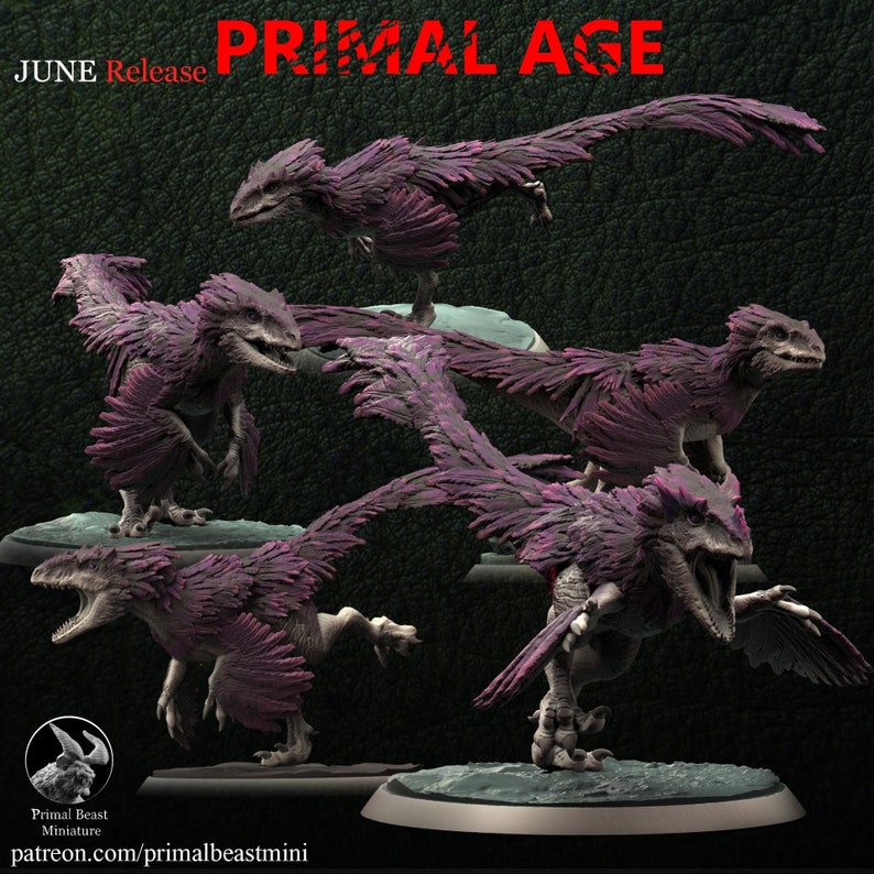 Feathered Raptors - Primal Age by Primal Beast Mini - 3D Printed ...