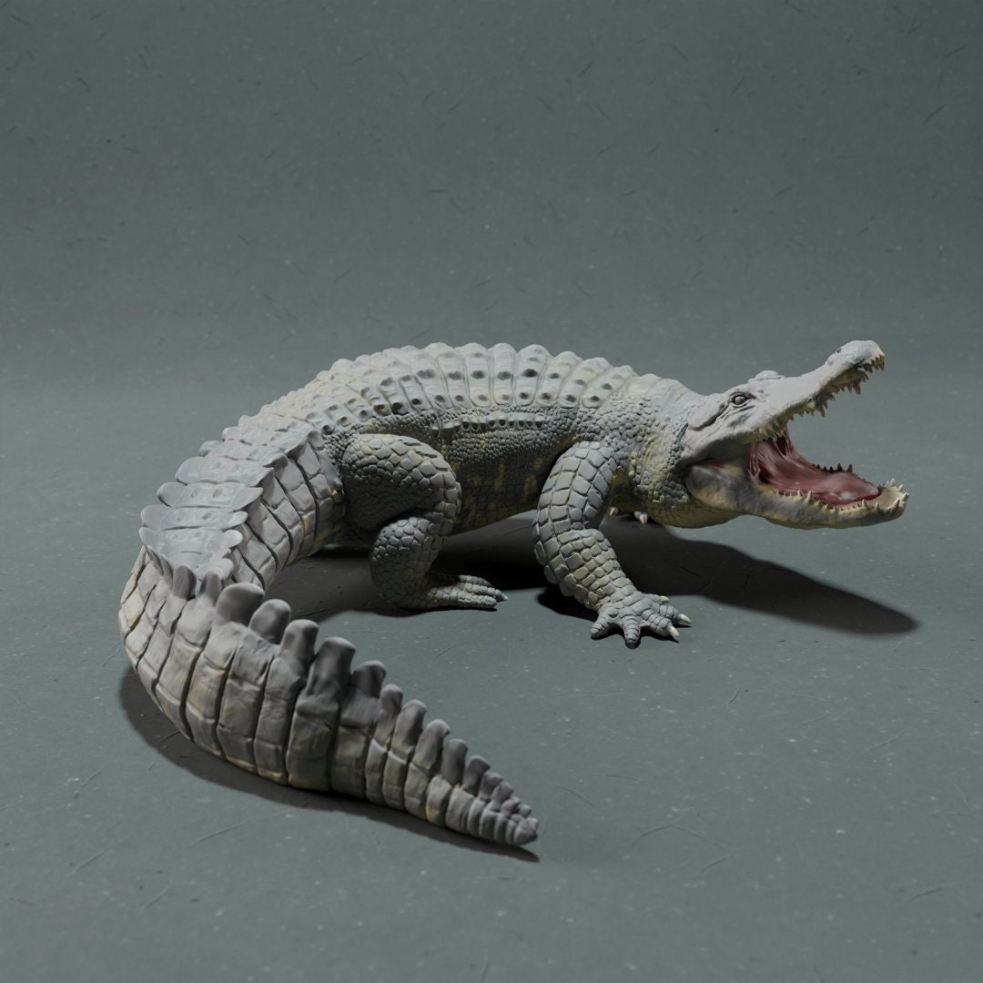 American Alligator - Attacking - 3D Printed - Miniature - Figurine ...