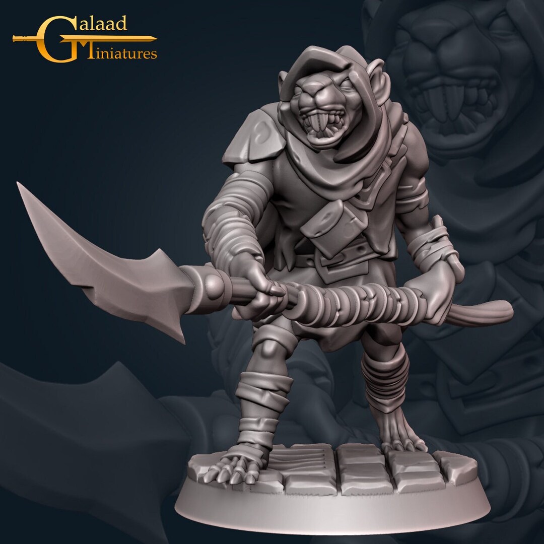 Rat Man 4 Styles Wererat Rogue Thief Designed by Galaad 3D Printed ...