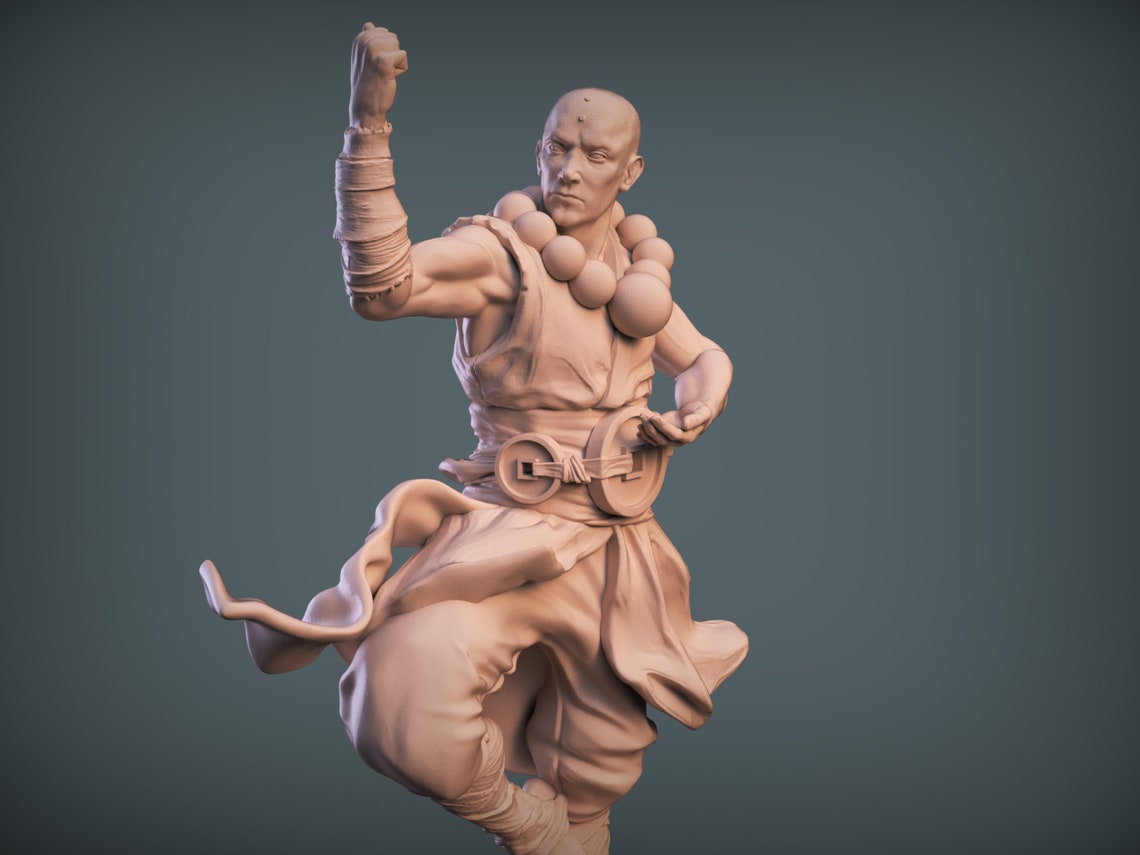 Monk 3D Printed Miniature Designed by Imp3dsion for D&D - Etsy