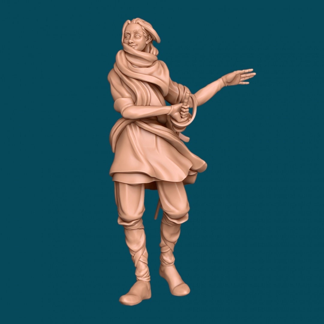 Tiel A Rapier Wielder Rogue 3D Printed Miniature Designed by Awkward ...