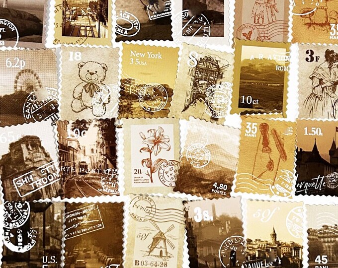 45 Pcs Airmail Sticker, Par Avion Stamp Sticker, Postal Stickers ...