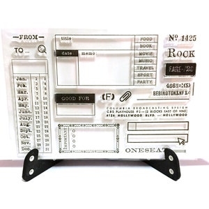 Memo Stamp, Monthly Clear Transparent Stamp, Rubber Stamp, Planner ...