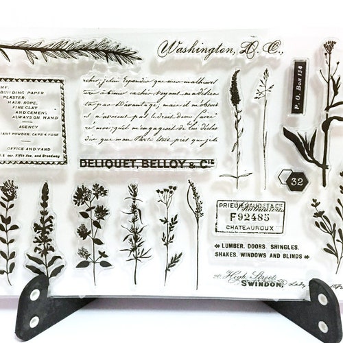 Paint Splatter Cling Rubber Stamp Mottled Paint Rubber Stamp | Etsy