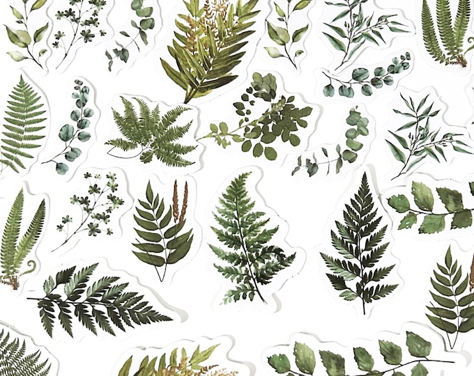 30 Pcs Plant Sticker, Junk Journal Kit, Scrap Book, Journal, Ephemera ...