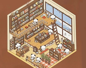 3D DIY Scene Sticker, Supermarket Store, Rabbit Stickers, Journal Kit ...