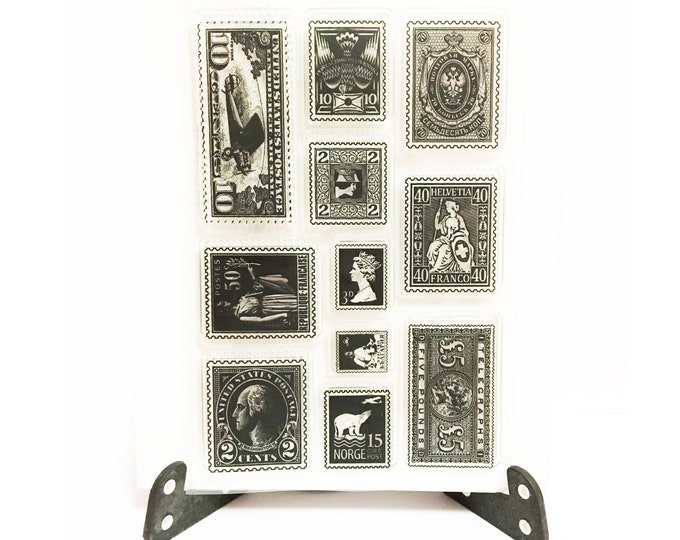 Postage Stamp Postage Clear Transparent Stamp Portraits - Etsy