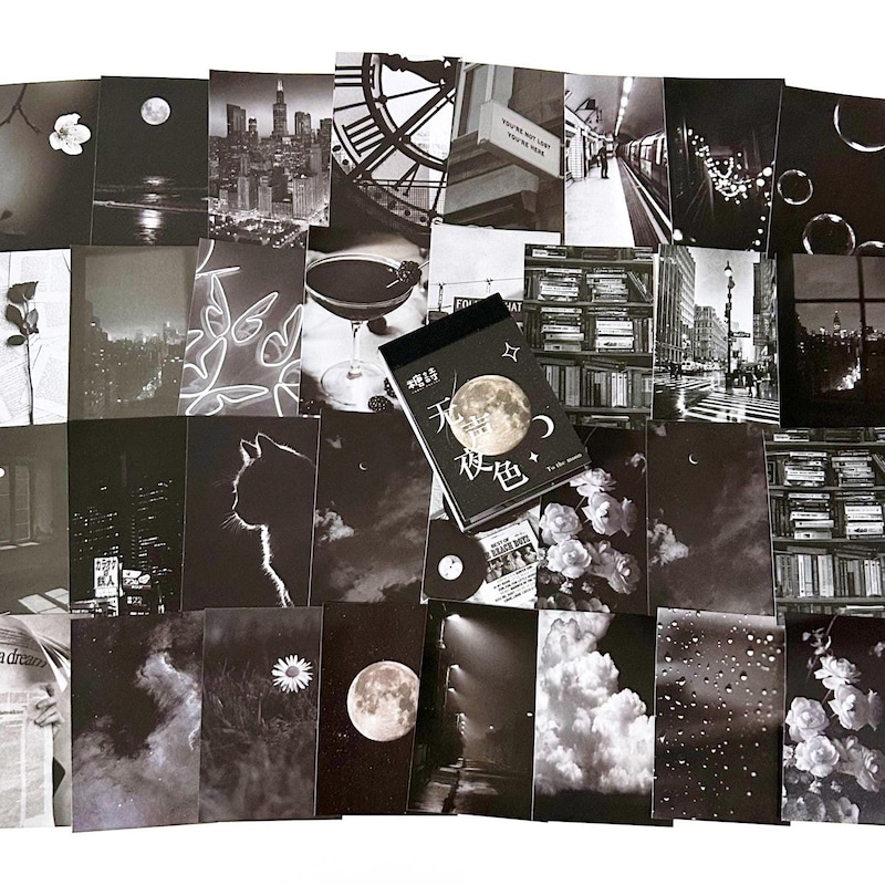 Black and White Journaling Stickers - Etsy