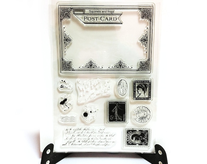 Postcard Stamp Postage Clear Transparent Stamp Airmail Par - Etsy