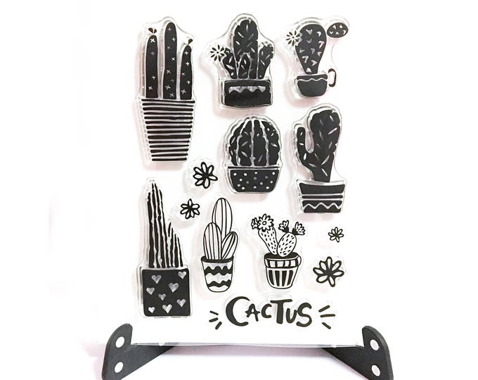 Cactus Stamp, Cacti Clear Transparent Stamp, Nature Rubber Stamp ...