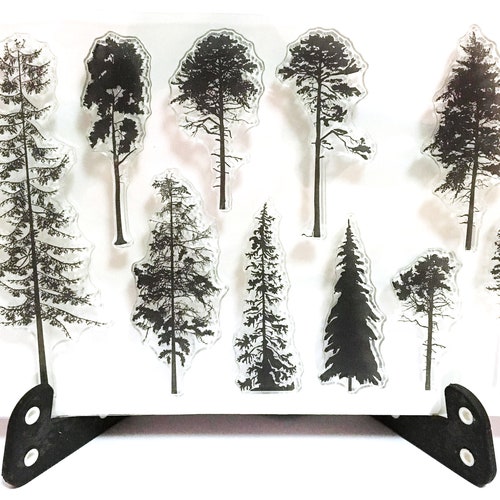 Tree Stamp Trees Clear Transparent Stamp Tree Silhouette - Etsy