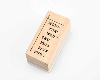 Set of 12 Month Stamp Months of the Year Wooden Stamp Rubber | Etsy