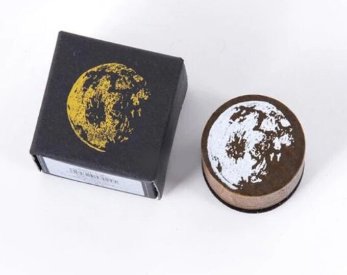 Mini Moon Stamp, Wooden Stamp, Rubber Stamp, Wood Stamp, Journal ...