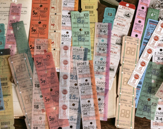 40 Pcs Orange Retro Tickets Washi Sticker, Coupons Sticker Flakes ...