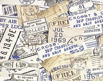 60 Pcs Airmail Sticker, Par Avion Stamp Sticker, Postal, Scrapbook ...