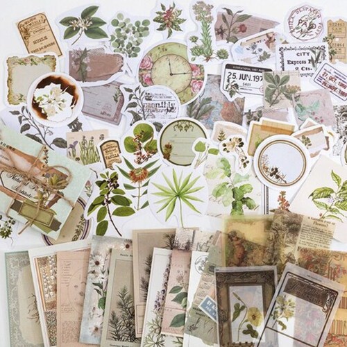 20 Pcs Leaves Large Clear Sticker Leaf PVC Junk Journal Kit - Etsy