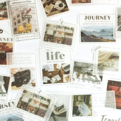 40 Pcs Travel Journal Washi Sticker Journey Sticker Flakes - Etsy