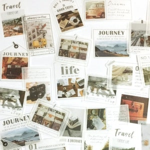 40 Pcs Travel Journal Washi Sticker Journey Sticker Flakes - Etsy
