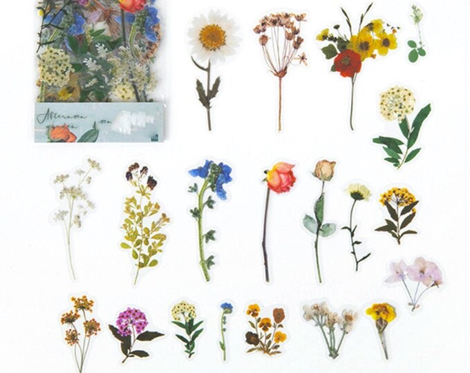 40 Pcs Flowers Clear Sticker Floral Journal Resin Art Junk - Etsy