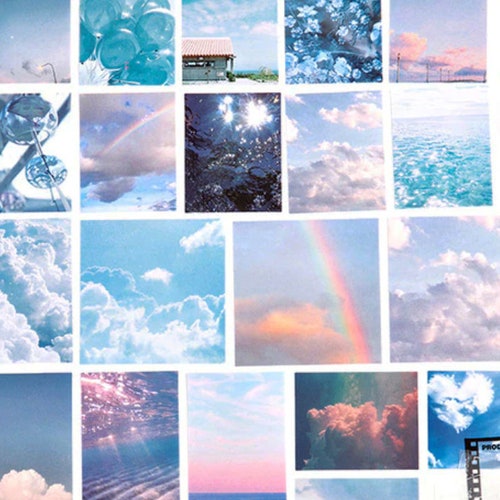 45 Pcs Sky Clear Sticker Cloudy Sky Clear Sticker Filofax - Etsy