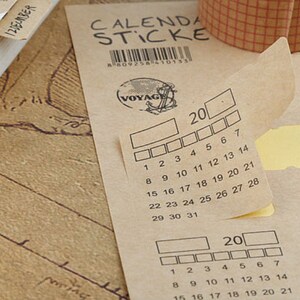 Generic Calendar Sticker Page Tab Divider Sticker Scrapbook - Etsy