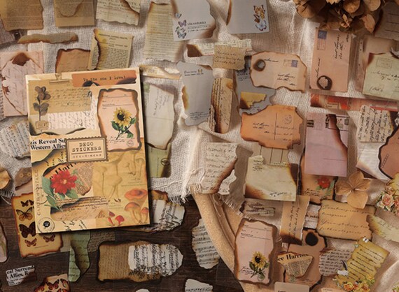 20 Pcs Vintage Letters Clear Sticker Book PVC Sticker Sheet - Etsy