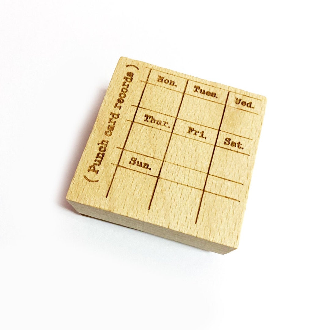 Weekly Stamp, Week Wooden Stamp, Rubber Stamp, Wood Stamp, Journal,days ...